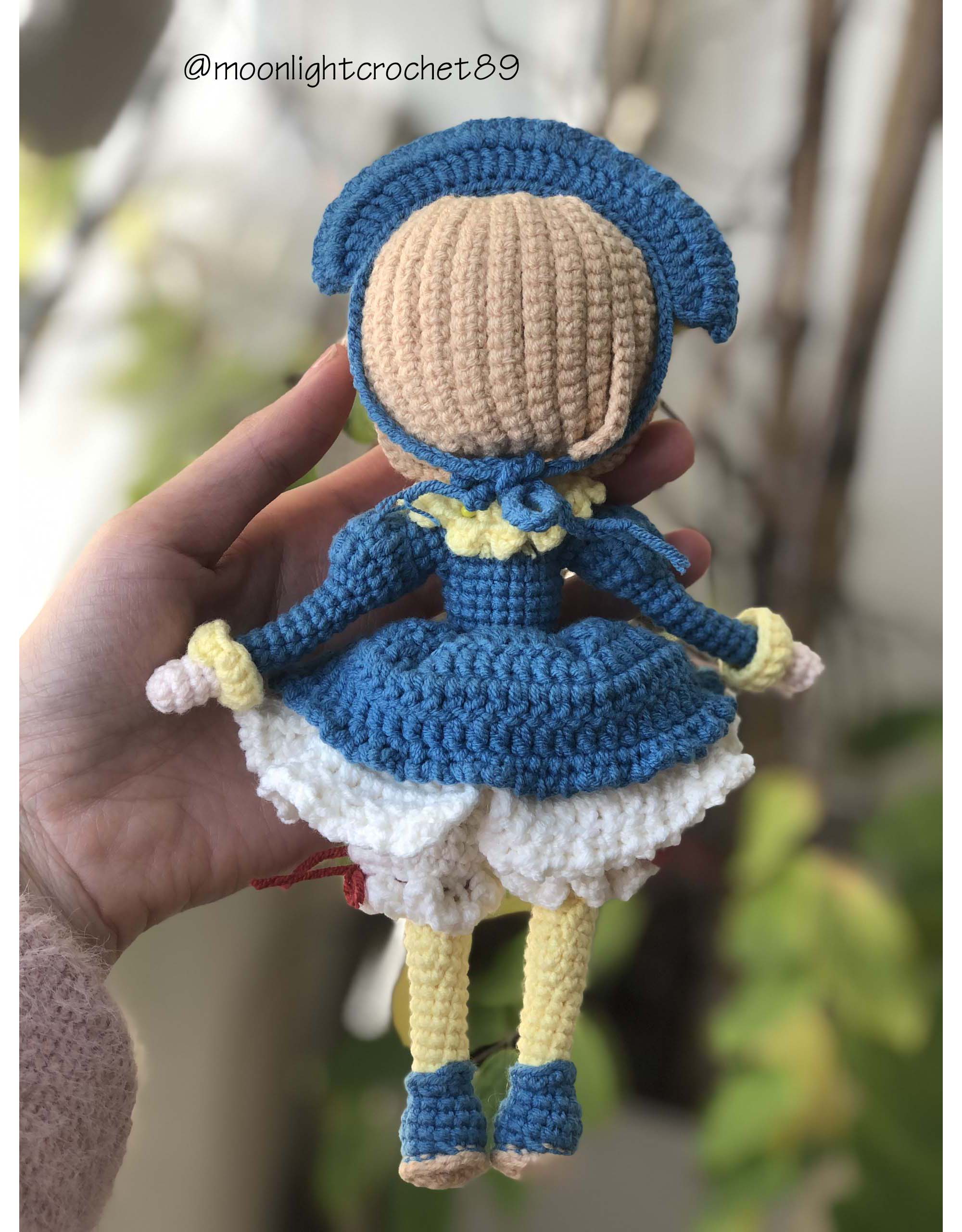 Crochet pattern Sakura, Blue dress Pattern, Amigurumi PDF tutotial ...