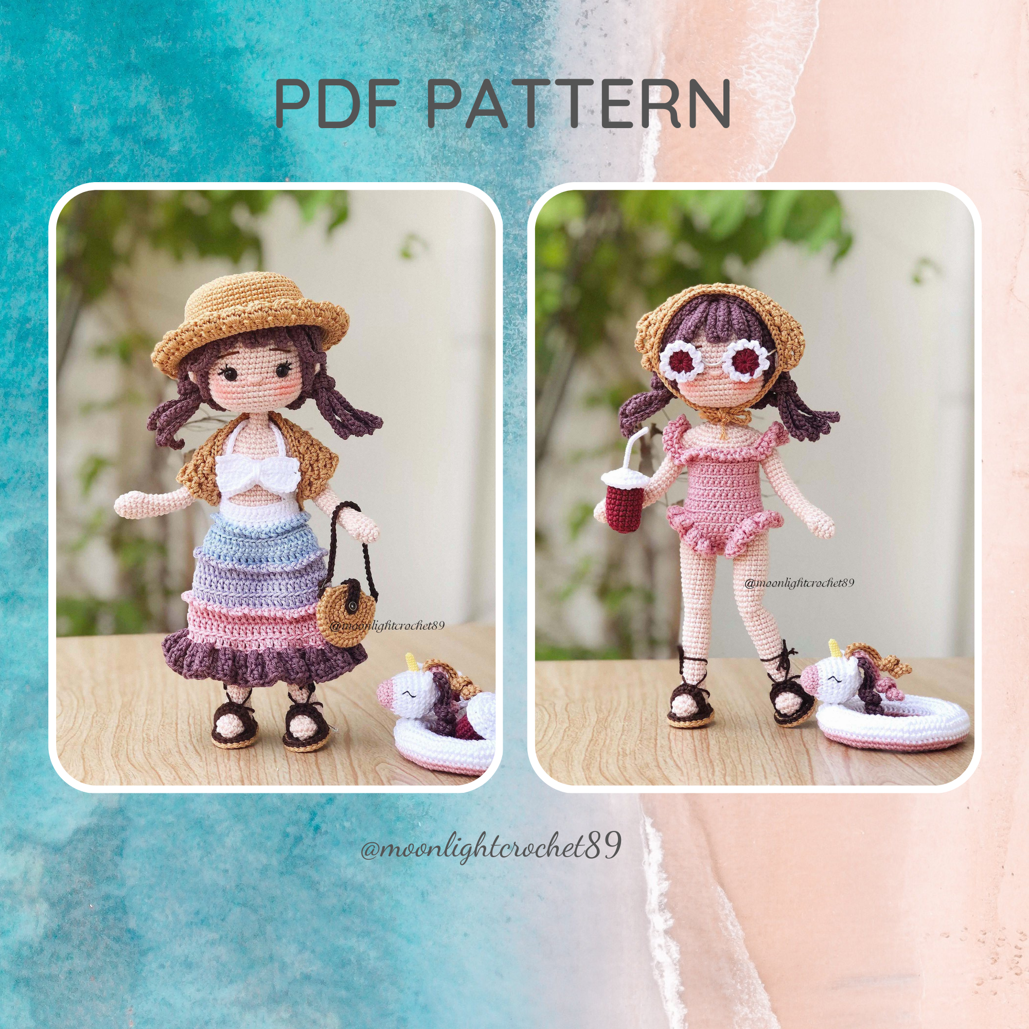 2 IN 1 – Nelly Crochet Doll Pattern, Amigurumi Doll Pattern, PDF in ...
