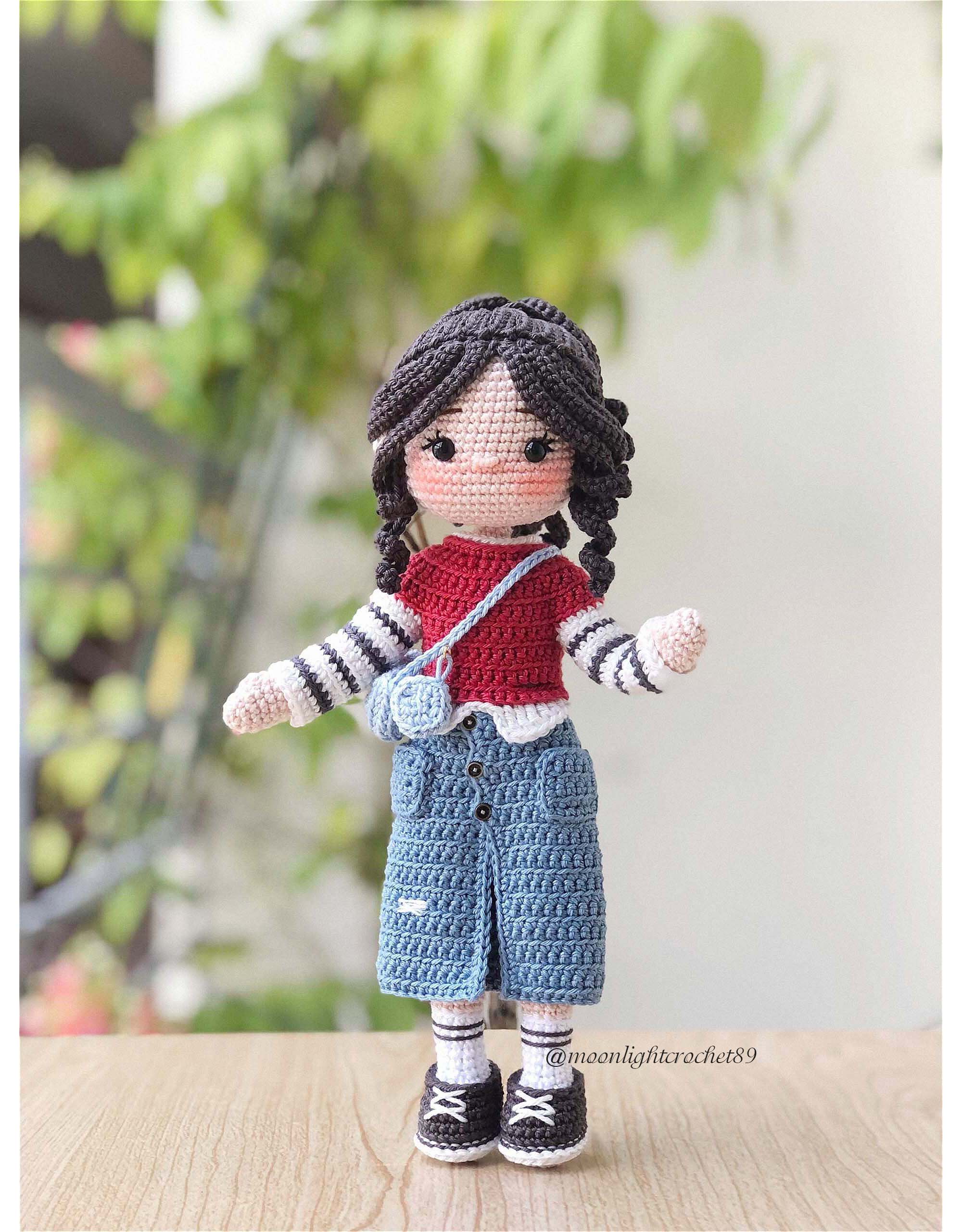 Crochet Doll Pattern, Ruby doll, Amigurumi Doll Pattern, PDF in English ...